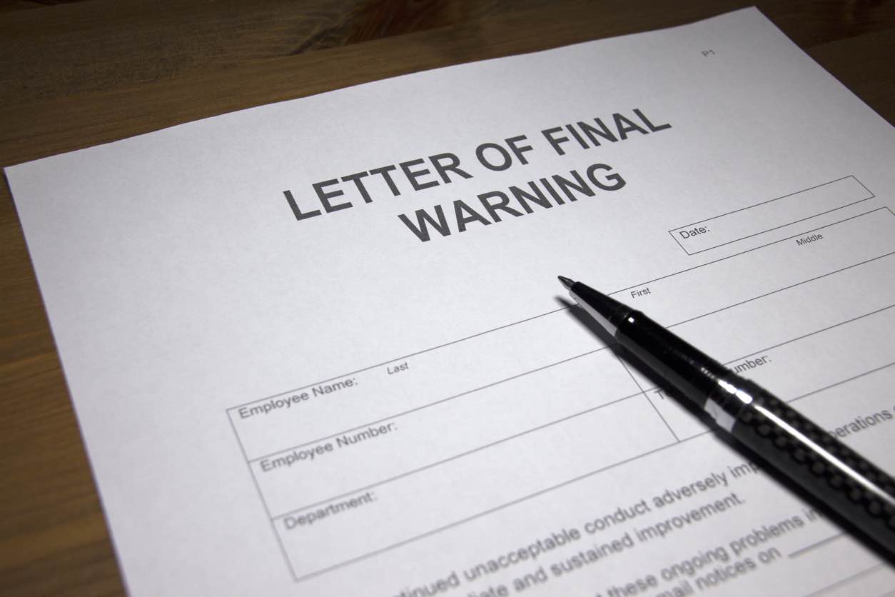 Is a warning letter an adverse employment action? - Zuckerman Law